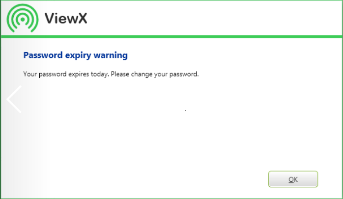 ViewX and Virtual ViewX Clients Guide - Change your Password (ViewX Client)